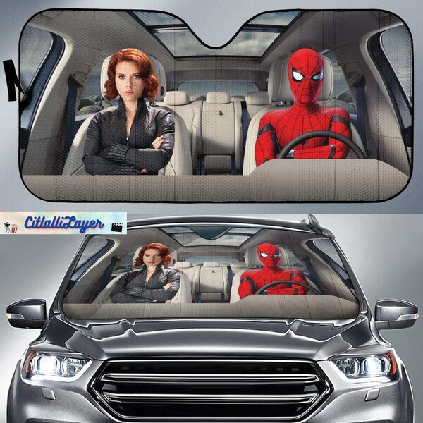 Spiderman Car Sun Shade - Etsy