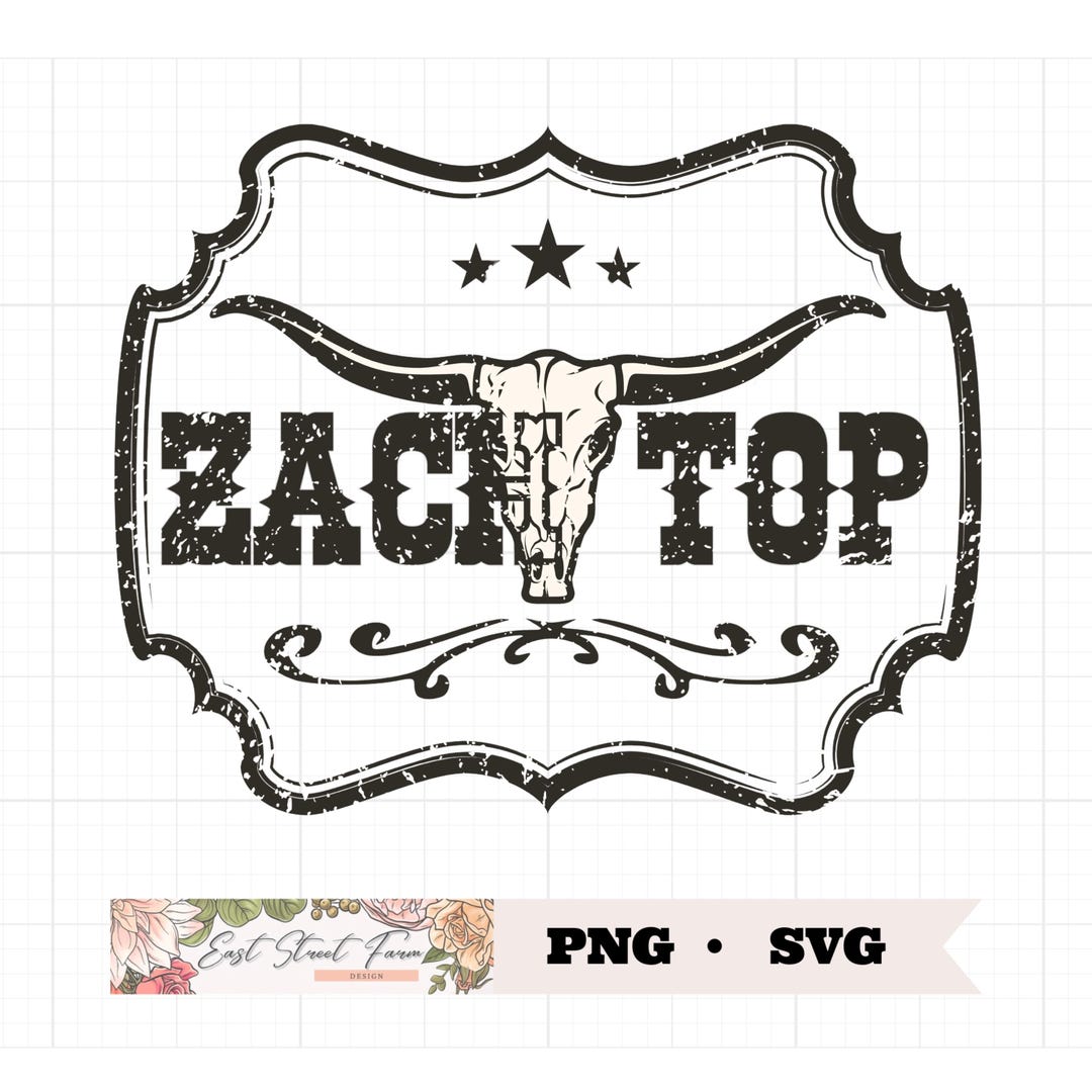 Zach Top Longhorn PNG SVG Image, Digital Download, Western Graphic Tee ...