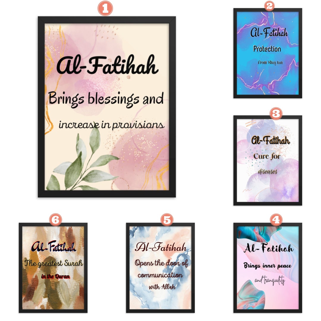 Sura Fatiha, Islamic Wall Art, Eid Mubark, Ramadan Kareem, Art Decor ...