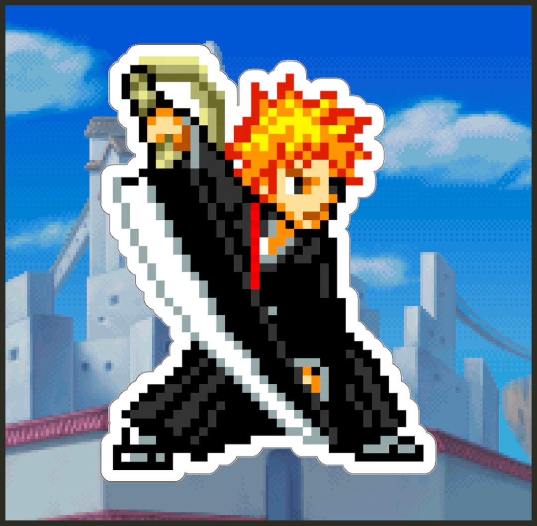 Shinigami Anime Pixel Art Sticker Kiss-cut Sticker - Etsy