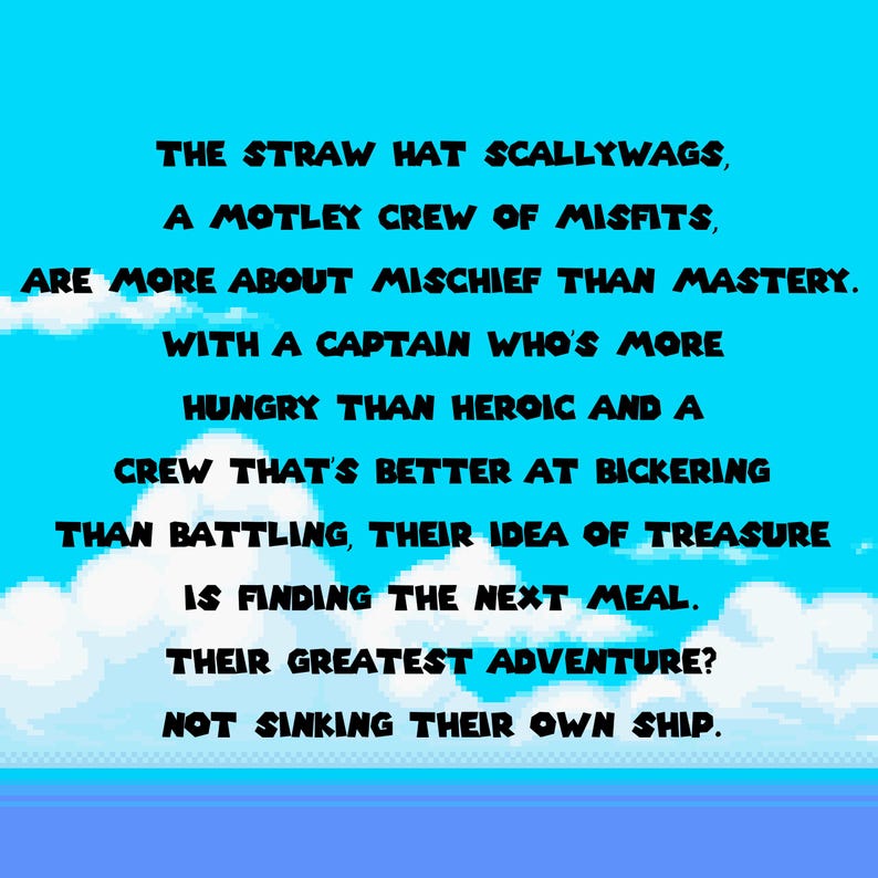 Pixel Straw Hat Scallywags Sticker Pack - 8 Bit Sticker, Anime Sticker ...
