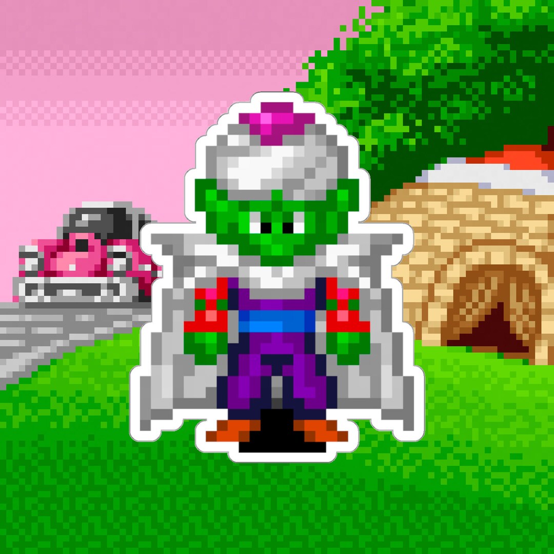 Piccolo Pixel Art Sticker dragon Ball Anime Pixel Art Sticker Kiss-cut ...