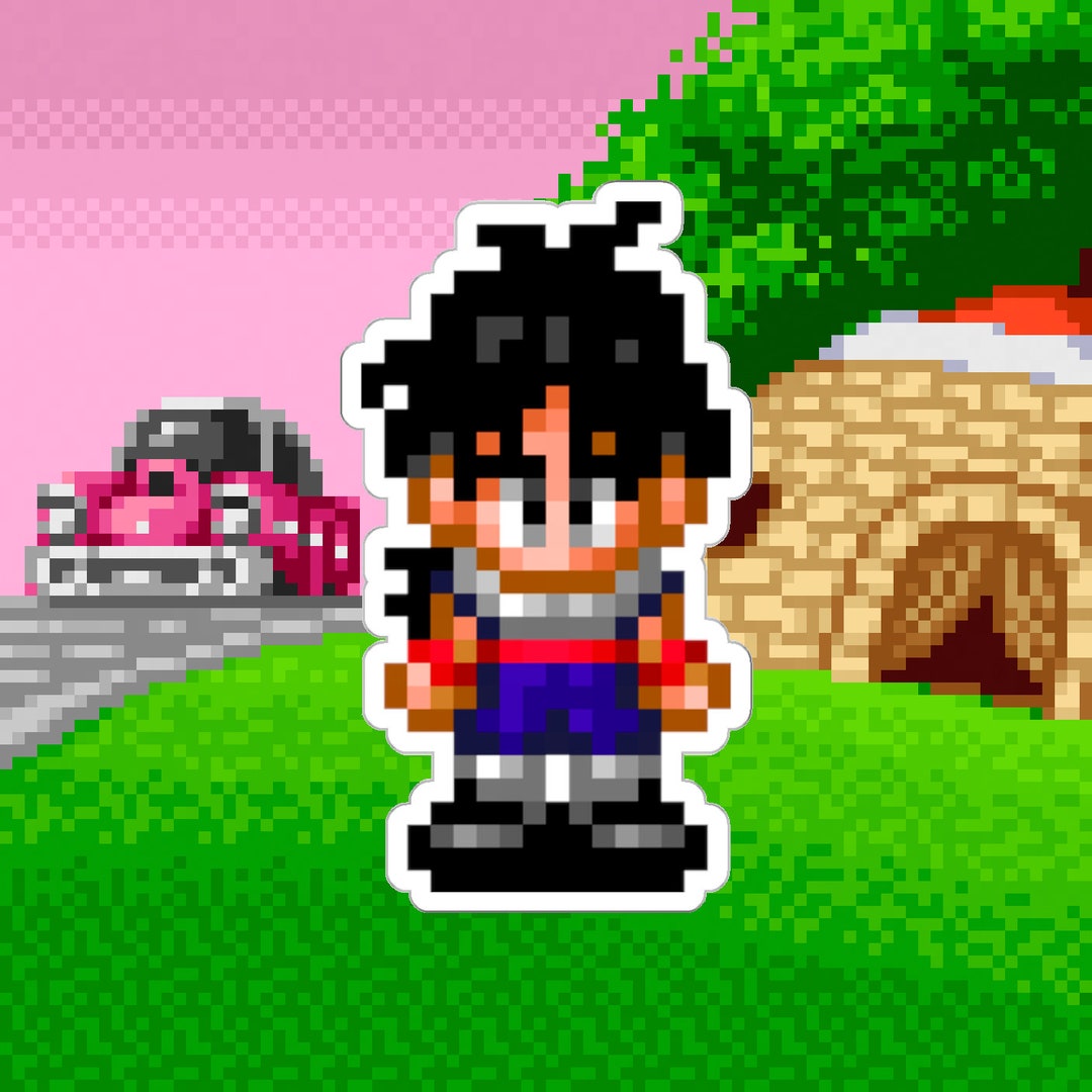 Gohan Pixel Art Sticker dragon Ball Anime Pixel Art Sticker Kiss-cut ...