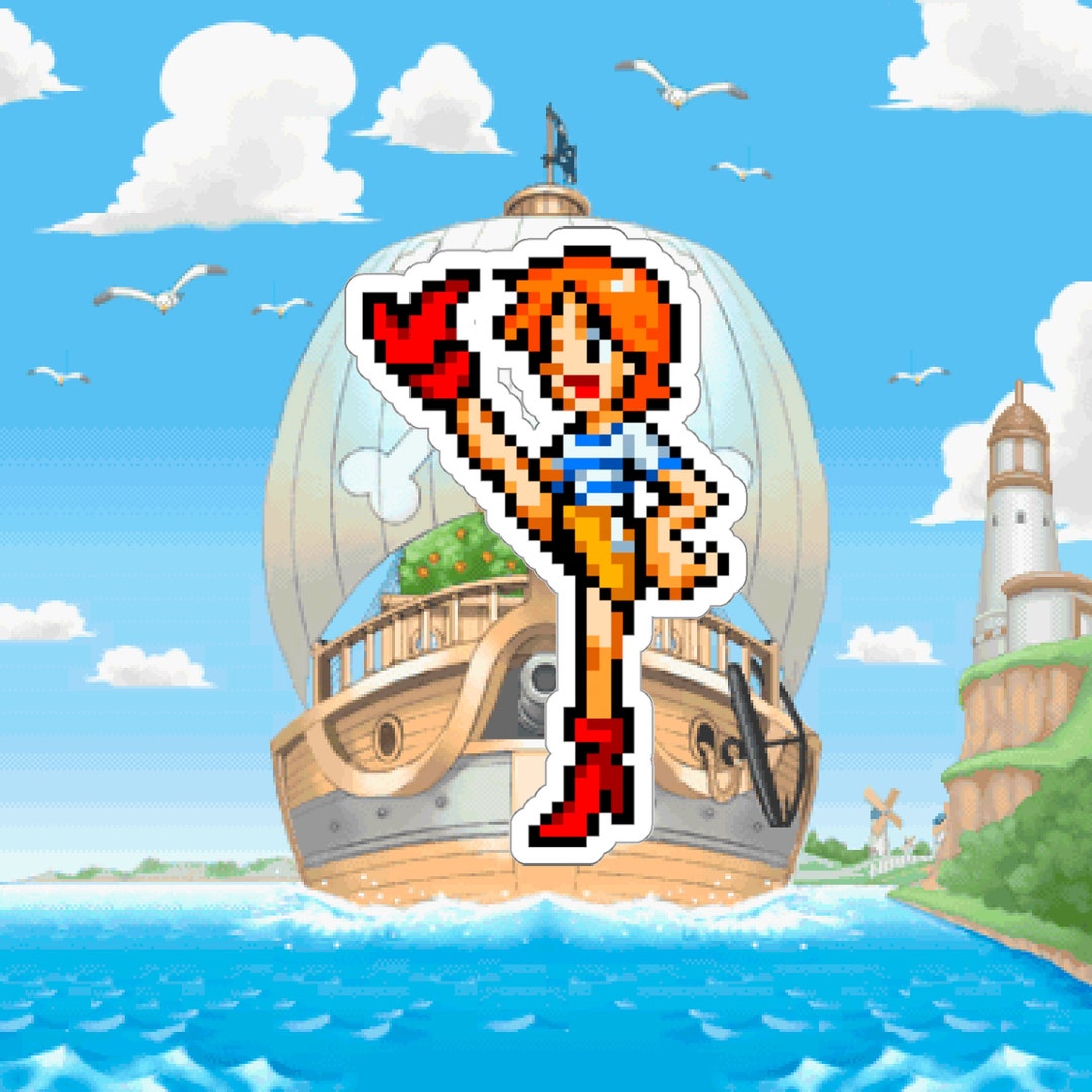 Pixel Nami Sticker, 8 Bit Sticker, Anime Sticker, One Piece Sticker ...