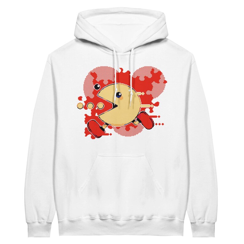 Pacman Arcade Hoodie - Classic Pixel Art Hoodie, 80s, Retro Gaming ...