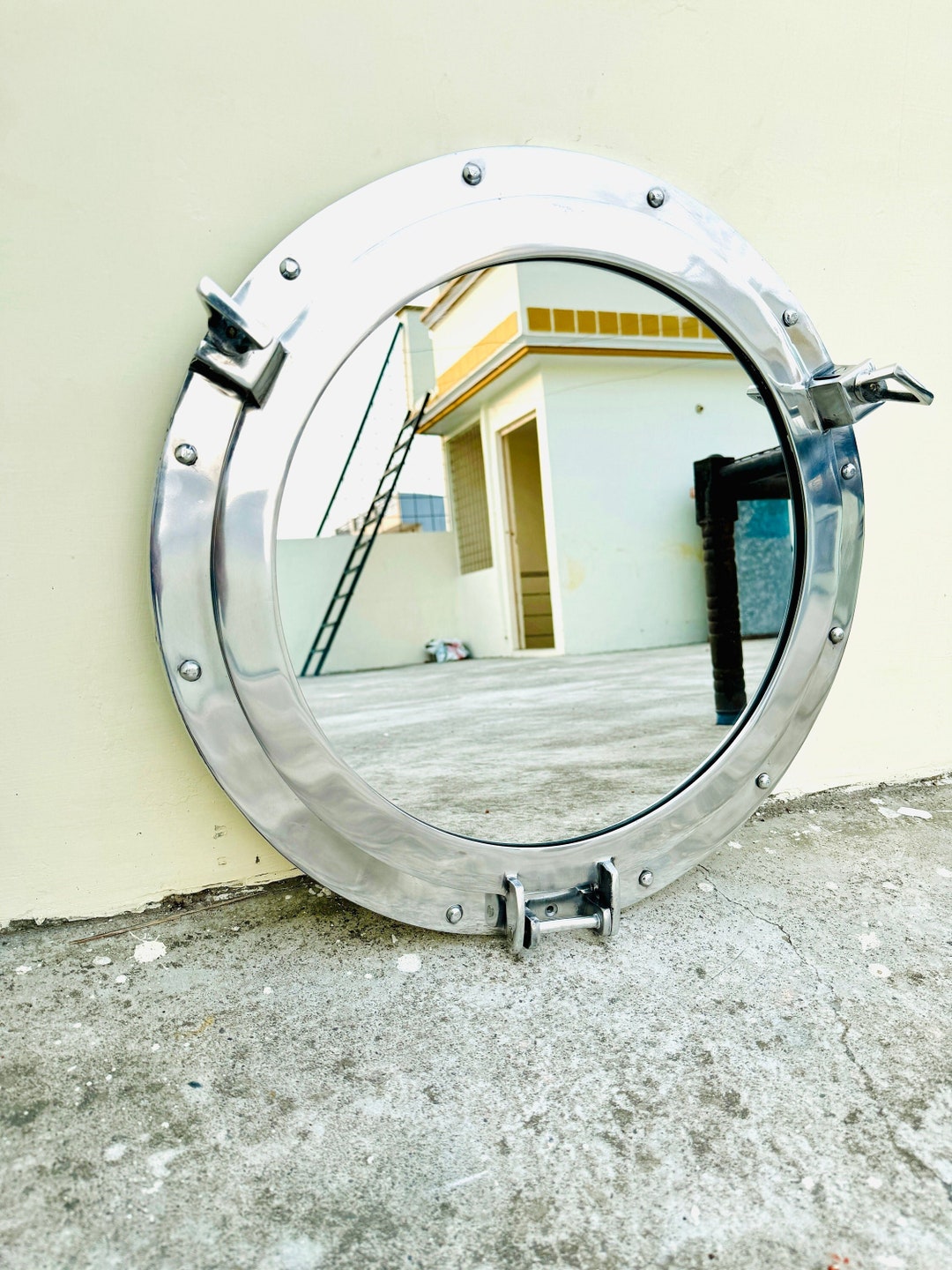 20'' Aluminium Ship Porthole Mirror for Rustic Decoration, Handmade ...