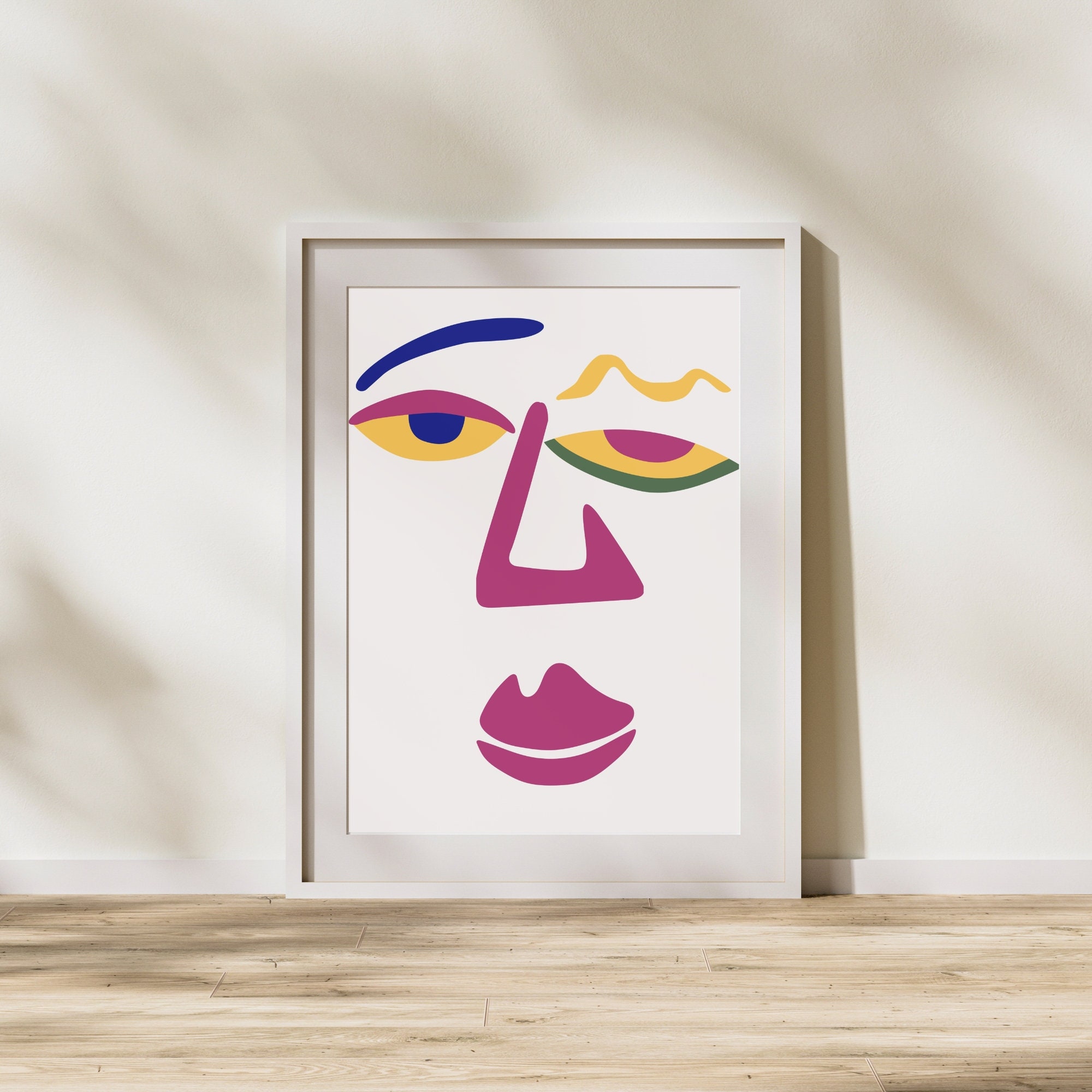 Abstract Face Print Matisse Face Wall Art Henri Matisse Colorful Wall ...