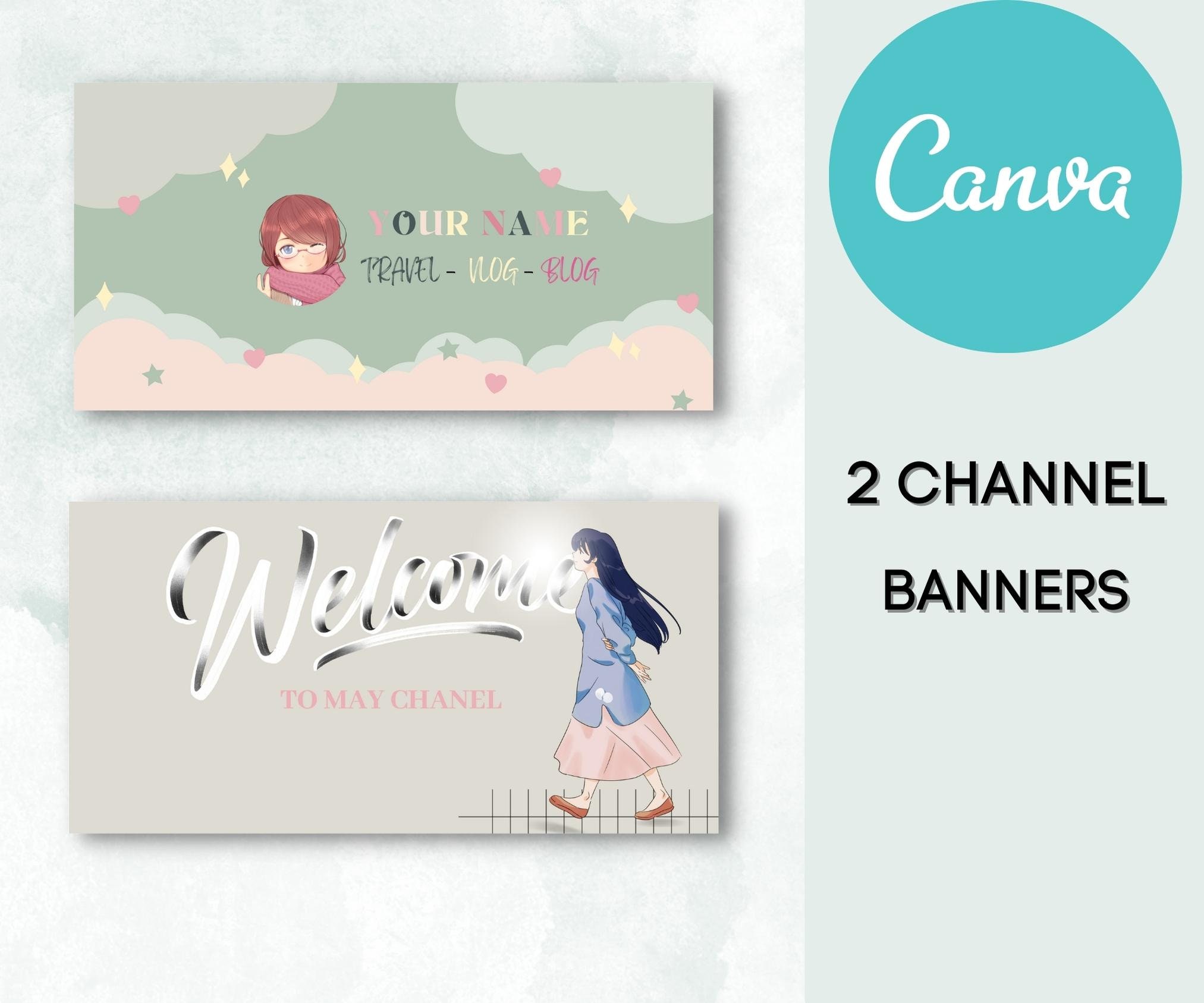 Editable Animated Youtube , Youtube Banner, Thumbnails, Custom Template ...