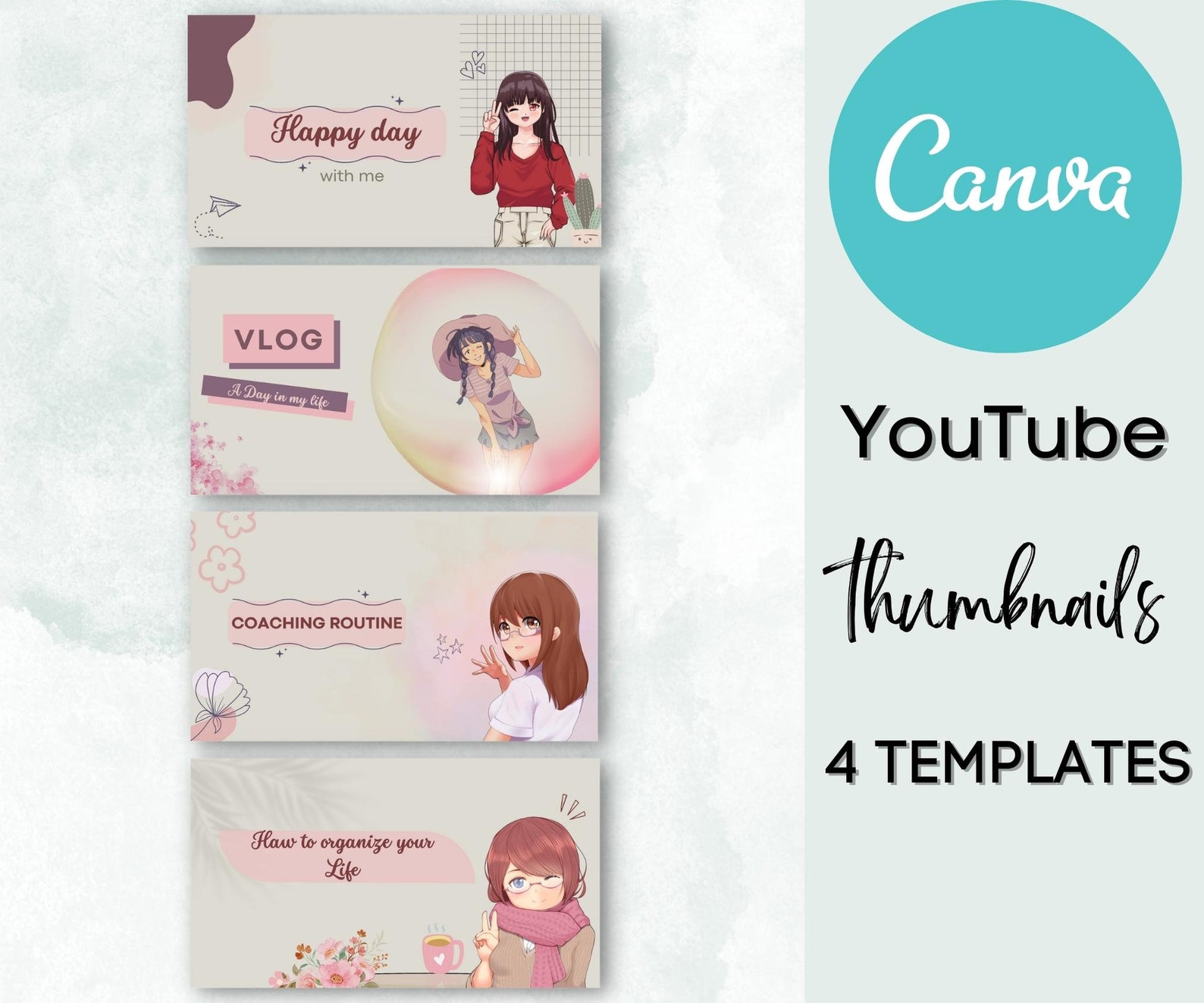 Editable Animated Youtube , Youtube Banner, Thumbnails, Custom Template ...
