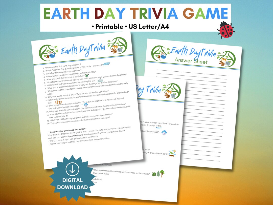 Earth Day Trivia Game | Climate Change Classroom | Climate Change ...