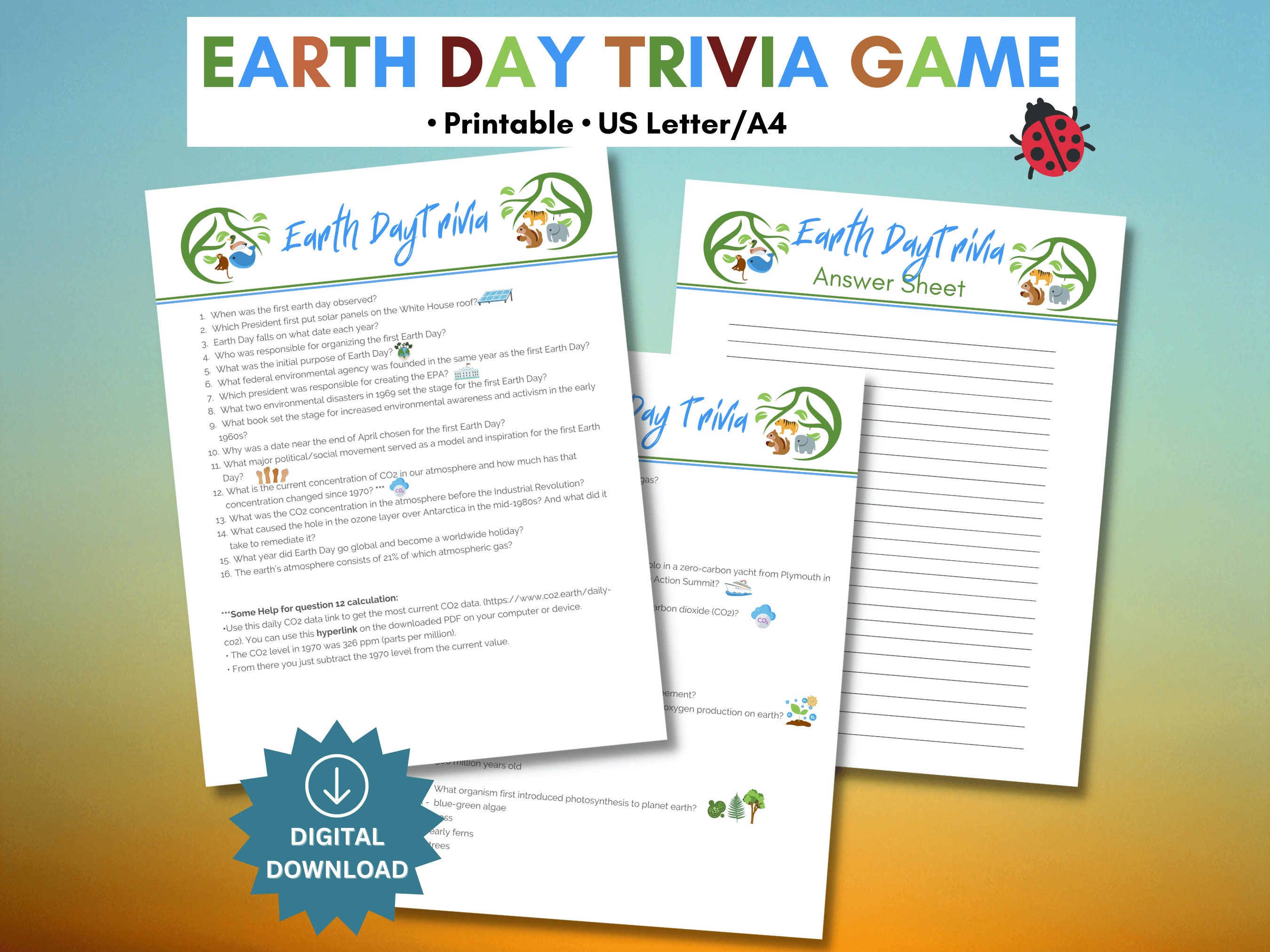 Earth Day Trivia Game | Climate Change Classroom | Climate Change ...