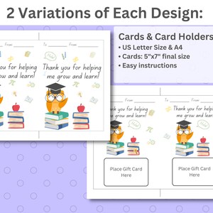 Printable Teacher Appreciation Card and Gift Card Holder | Teacher ...