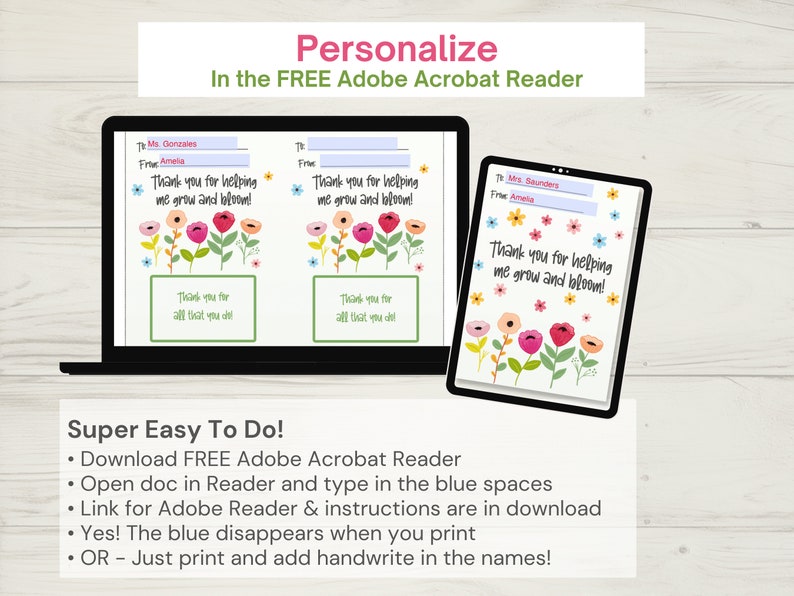 Editable Teacher Appreciation Week Gift Card Holder, Personalized End ...