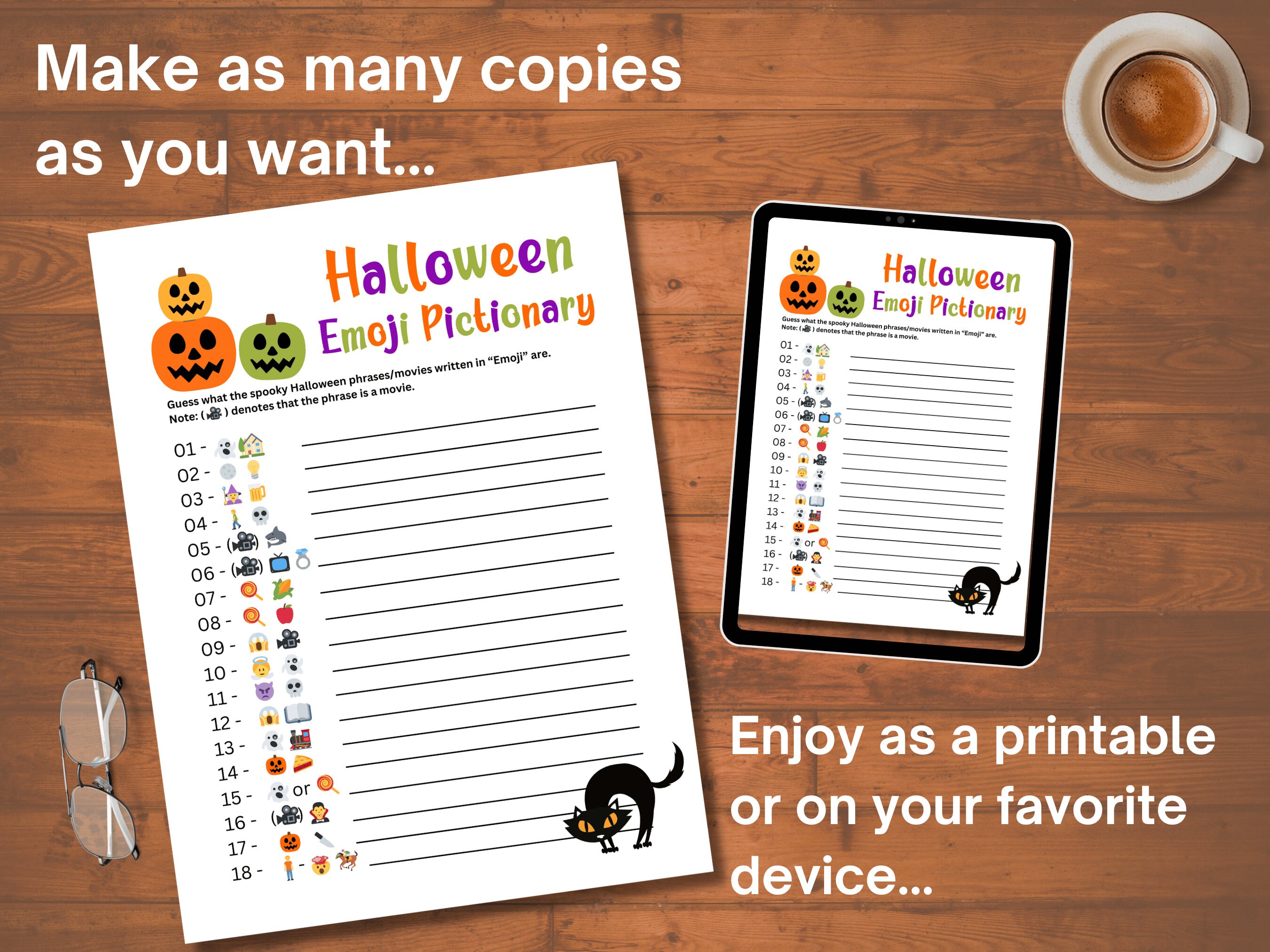 Halloween Emoji Pictionary Game | Family Game Nights, Fall Emoji ...