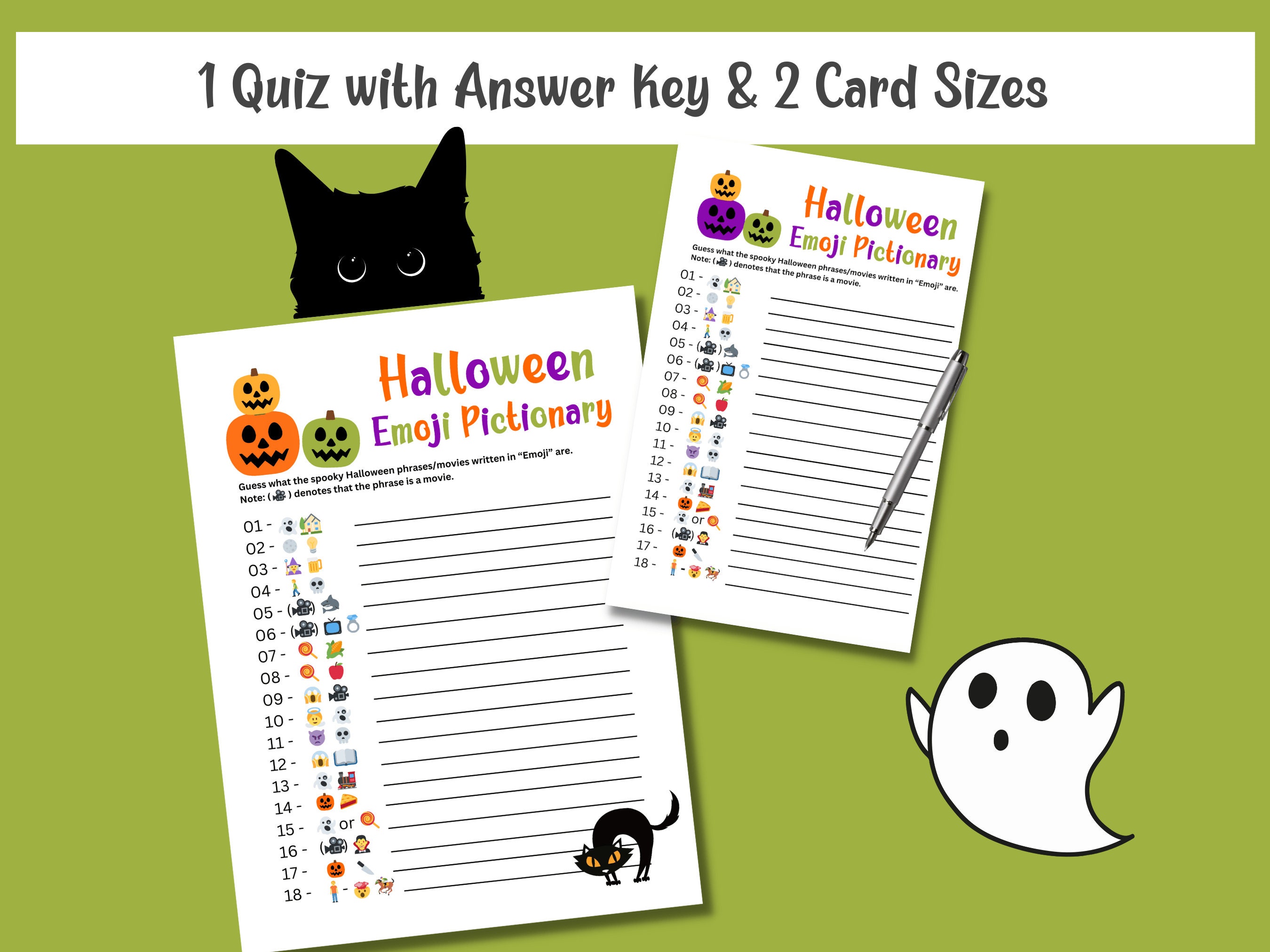 Halloween Emoji Pictionary Game | Family Game Nights, Fall Emoji ...