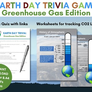 Earth Day Trivia Game Greenhouse Gases Climate Change Classroom Climate ...