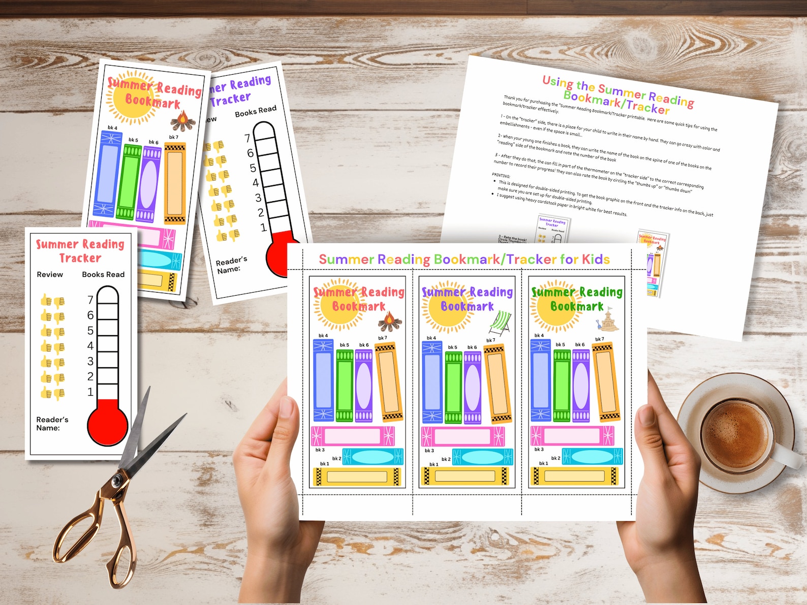 Printable Summer Bookmarks and Progress Tracker Combo for Kids, Summer ...