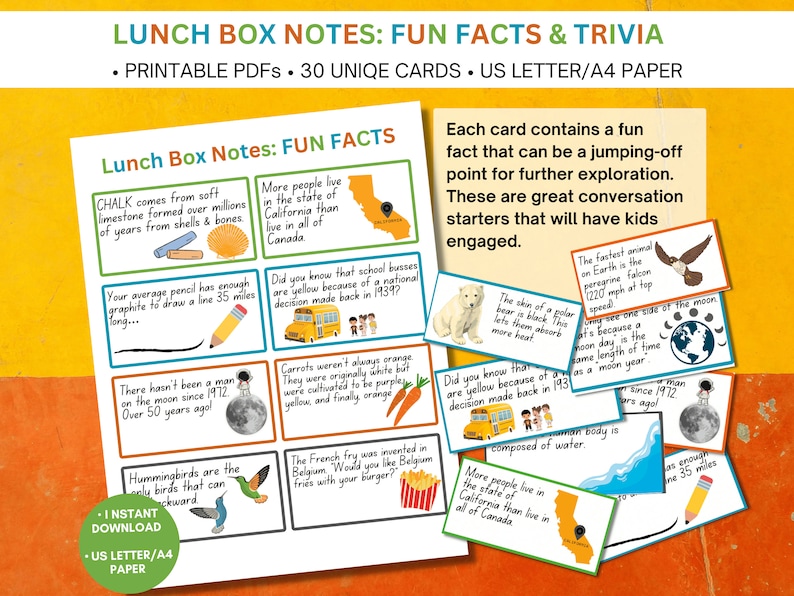 Conversation Starter Lunch Box Notes for Kids | Printable Lunchbox ...