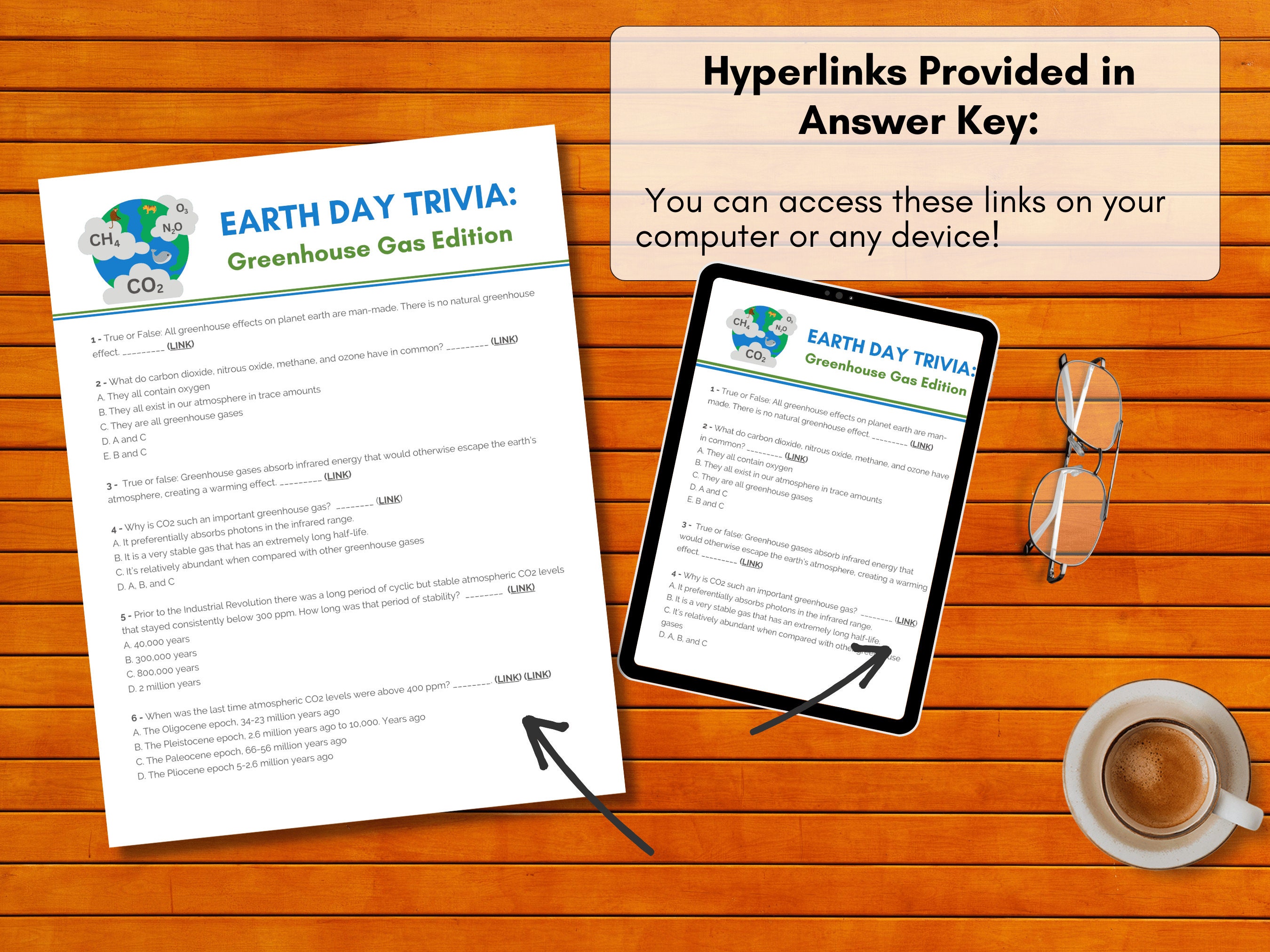 Earth Day Trivia Game Greenhouse Gases Climate Change Classroom Climate ...