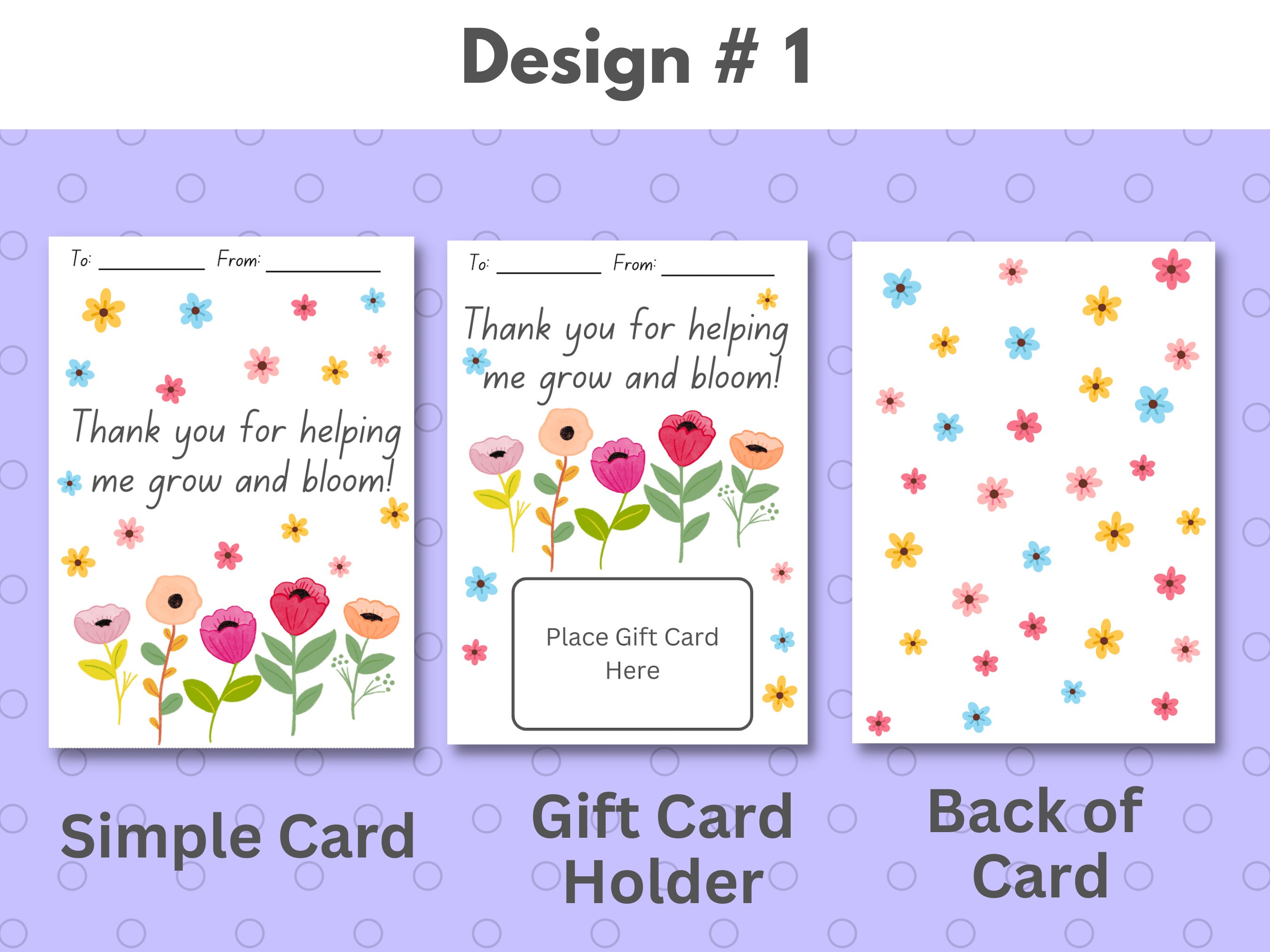Printable Teacher Appreciation Card and Gift Card Holder | Teacher ...