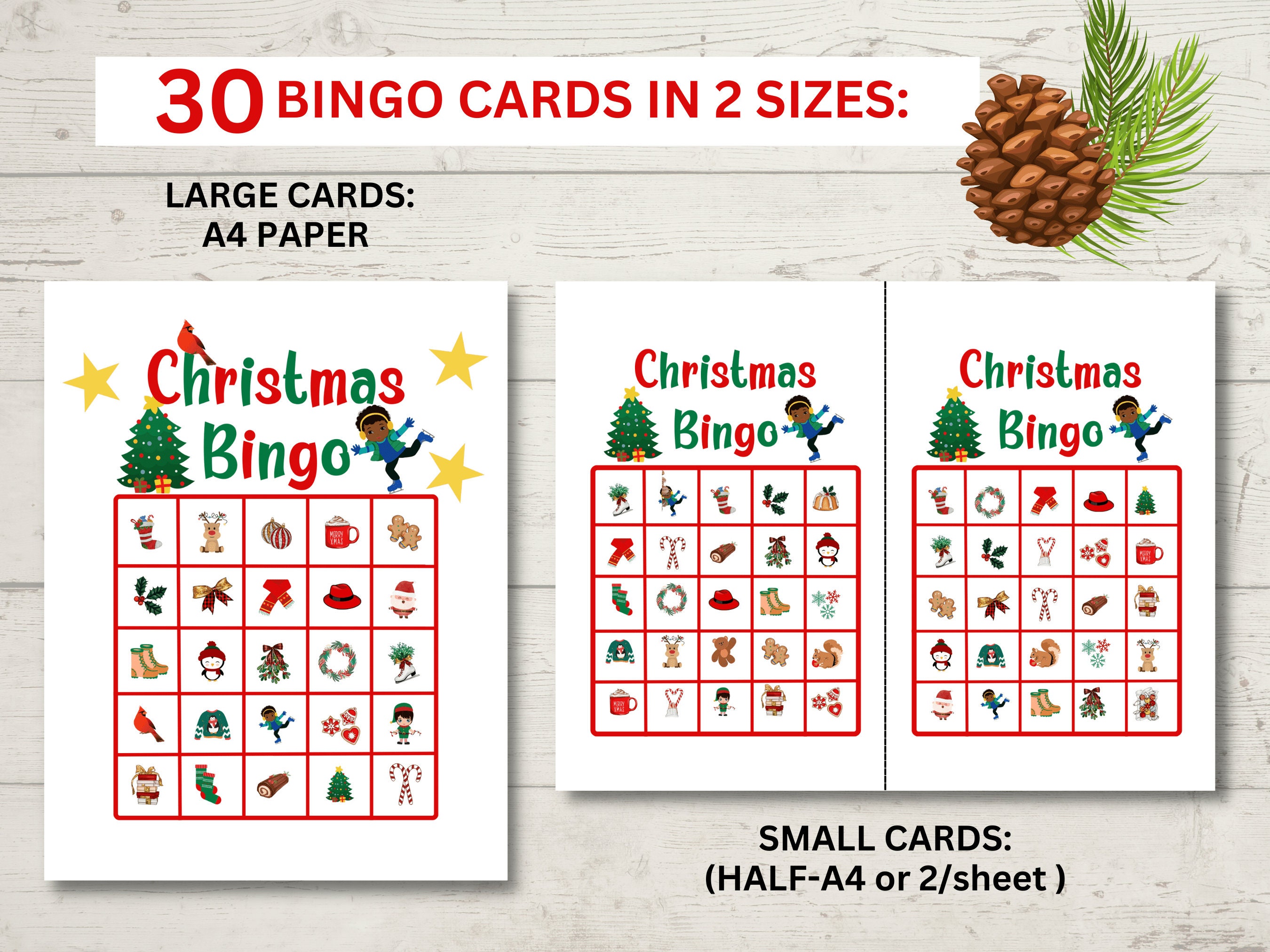 Printable Christmas Bingo Game for Adults and Kids | Family Game Night ...