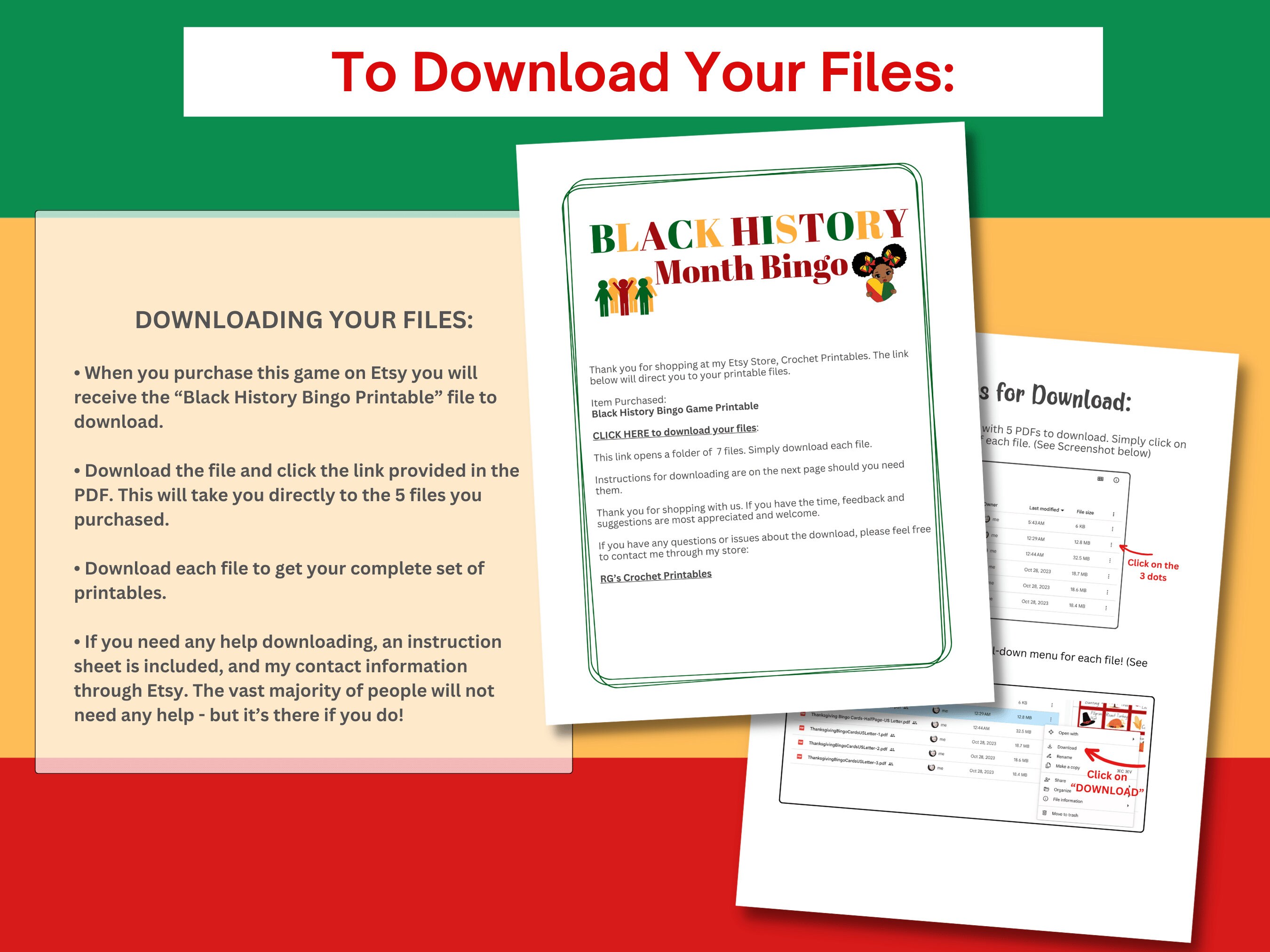 Printable Black History Bingo Game Black History Month Party Game All ...