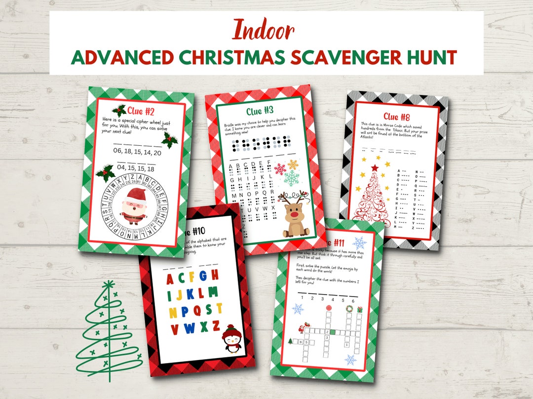 Indoor Christmas Scavenger Hunt Printable for Kids and Teens ...