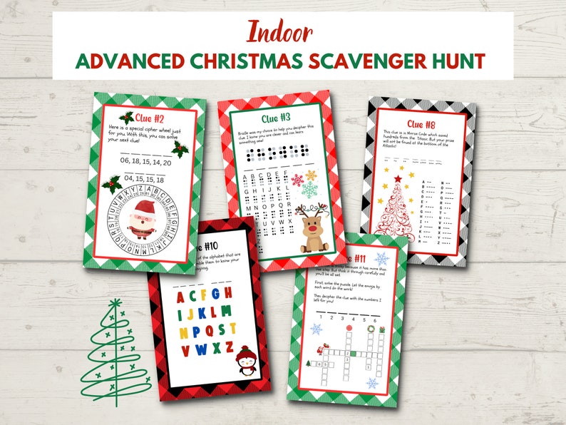 Indoor Christmas Scavenger Hunt Printable for Kids and Teens ...