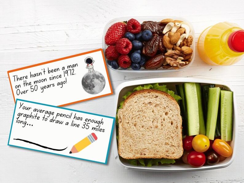 Conversation Starter Lunch Box Notes for Kids | Printable Lunchbox ...