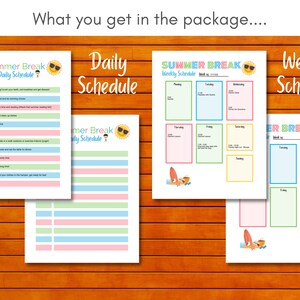 Summer Daily Schedule for Kids | Editable and Printable Daily Routine ...