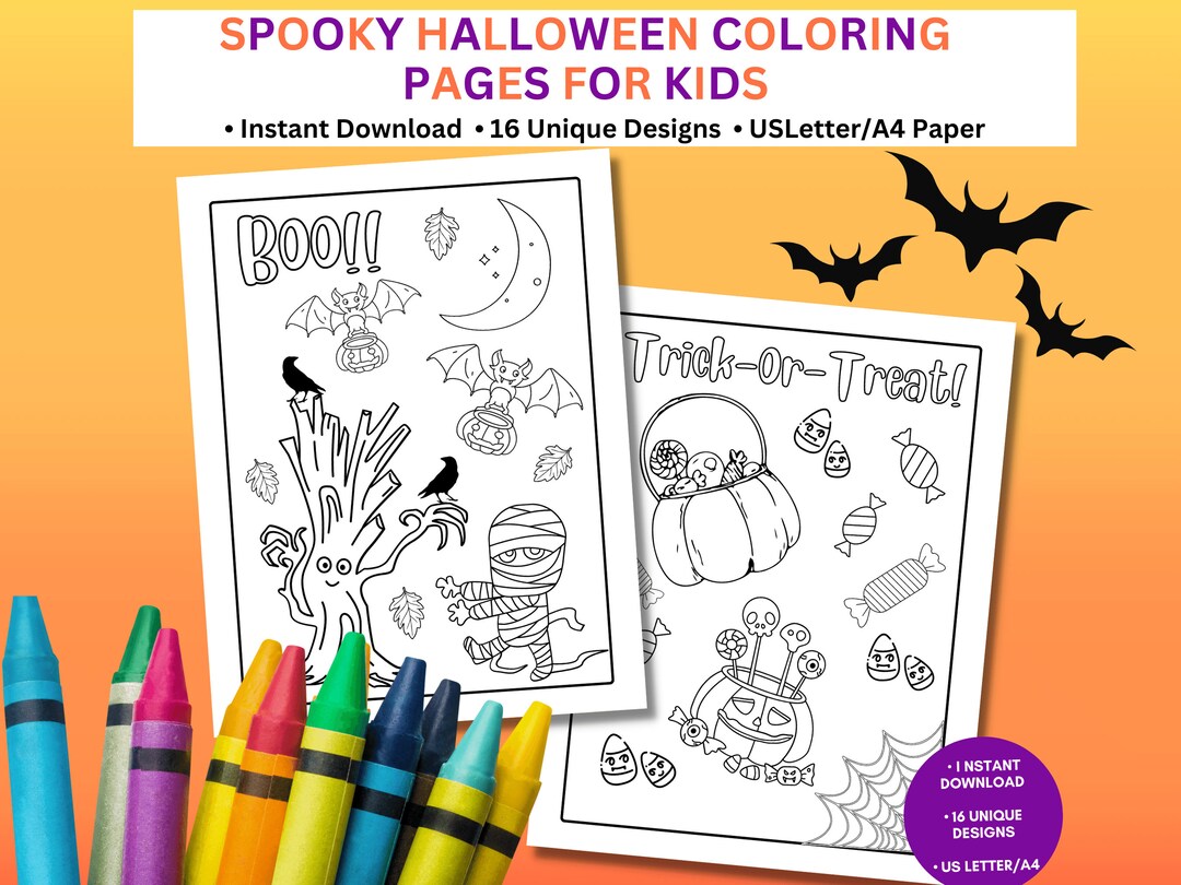 Halloween Coloring Pages Printable for Kids | Classroom and Halloween ...