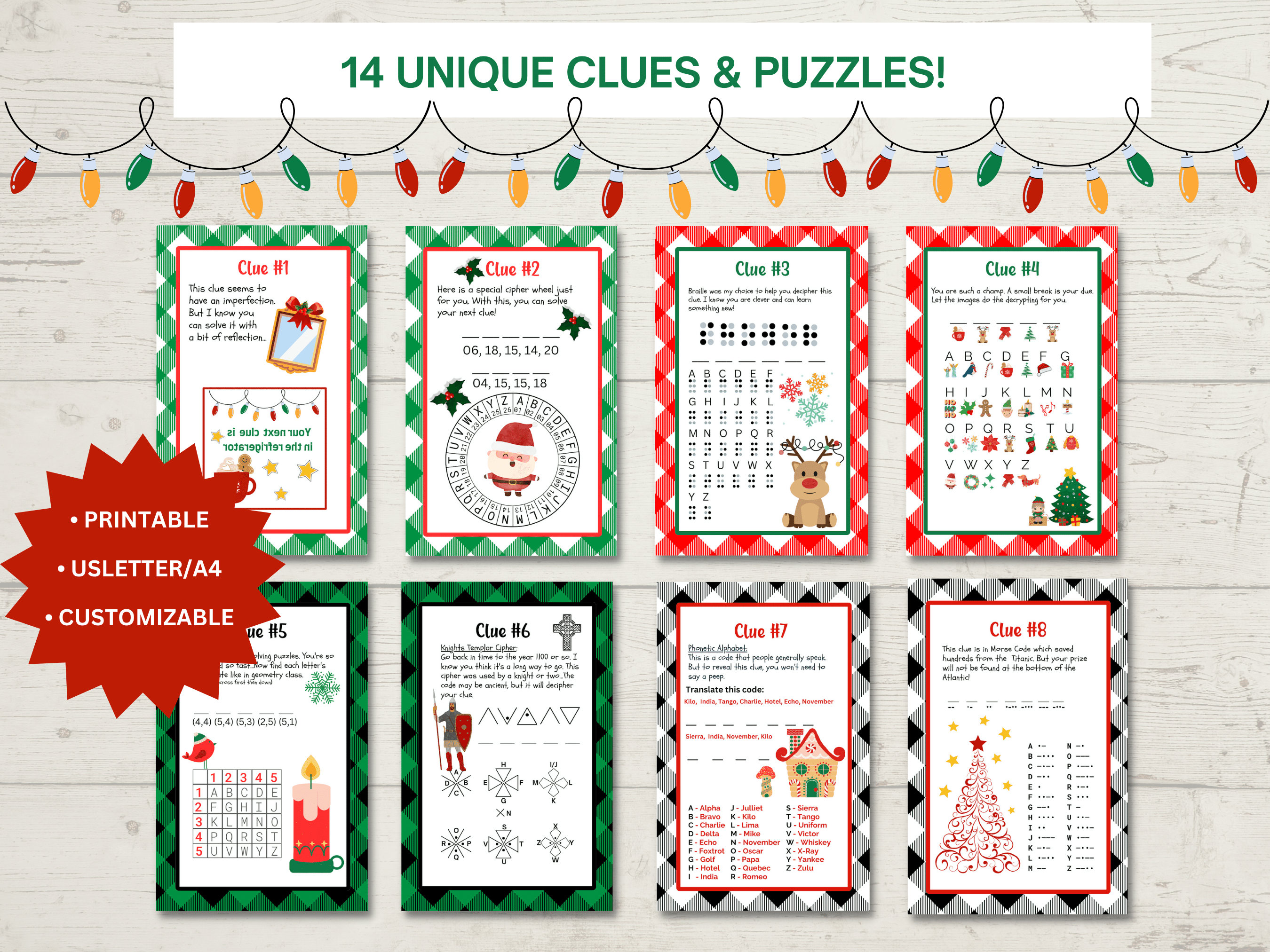 Indoor Christmas Scavenger Hunt Printable for Kids and Teens ...