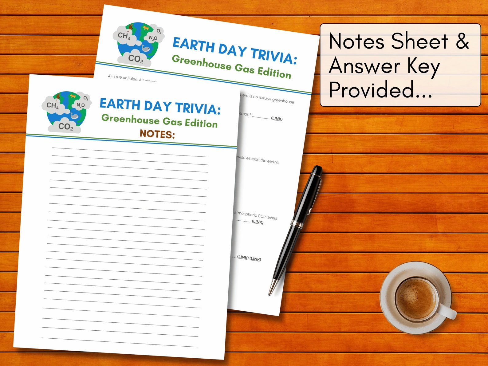 Earth Day Trivia Game Greenhouse Gases Climate Change Classroom Climate ...