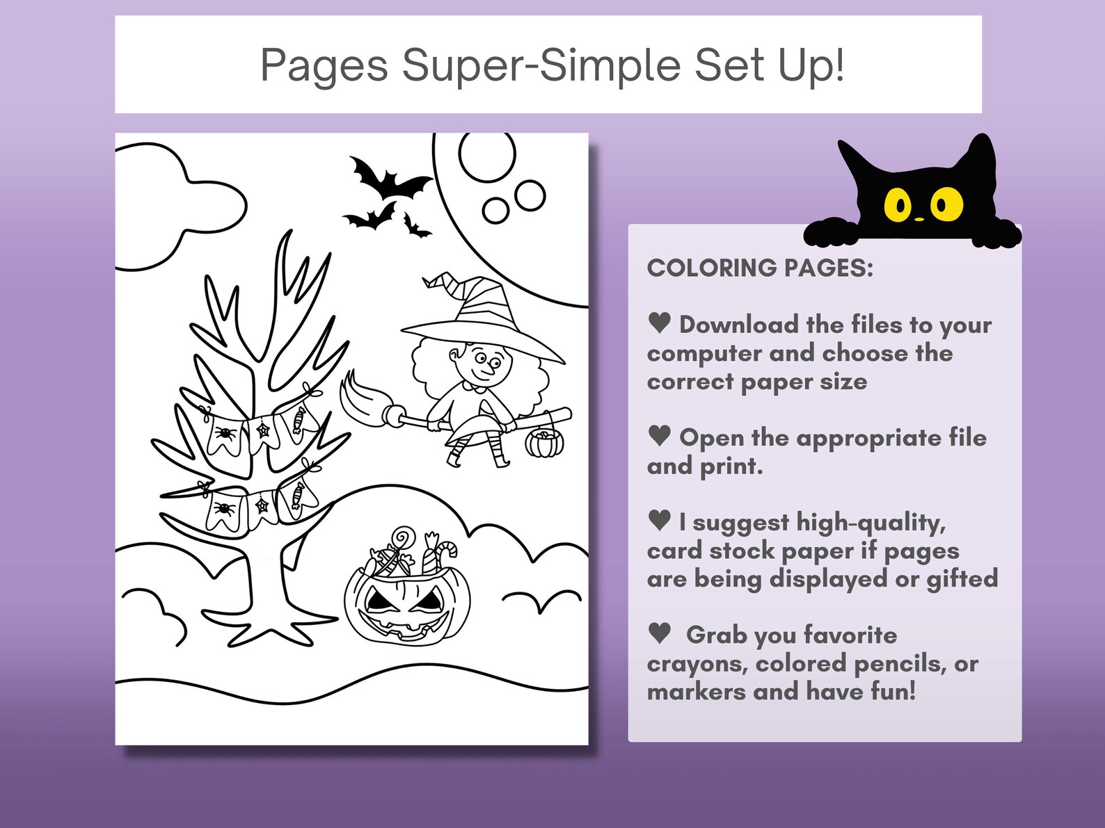 Printable Halloween Coloring Pages and Cards for Kids to Color and ...