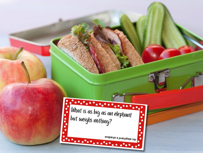 Editable Lunchbox Notes for Kids, Icebreaker Riddles for Back to School ...