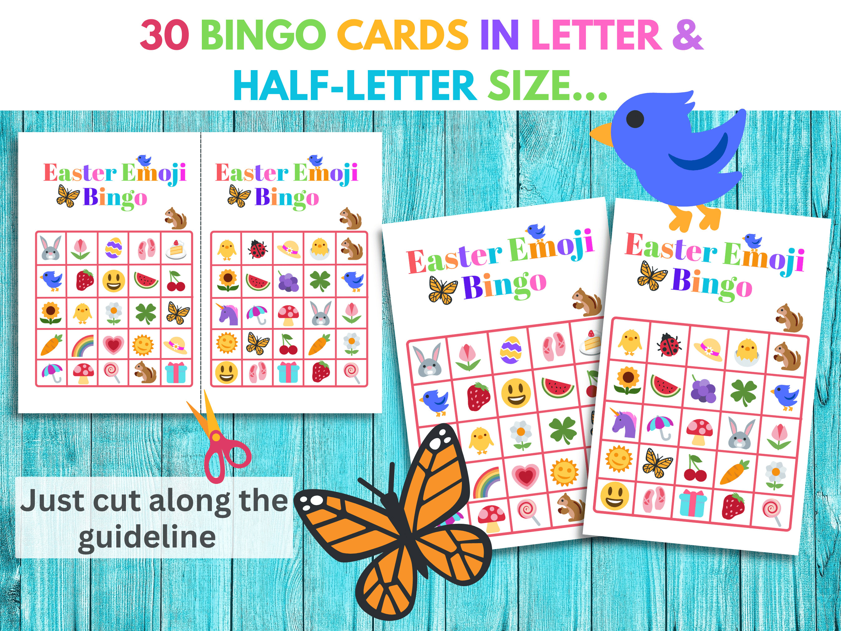 Easter Emoji Bingo Game Easter Printables for Kids Easter Party Game ...