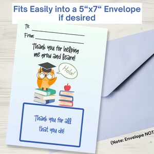 Personalized Teacher Appreciation Week Gift Card Holder, Printable End ...