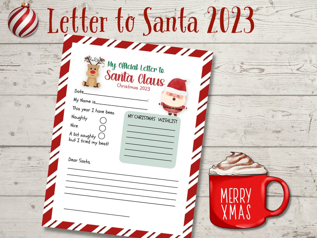 Customizable Kids Letter to Santa Printable Letter to Santa - Etsy