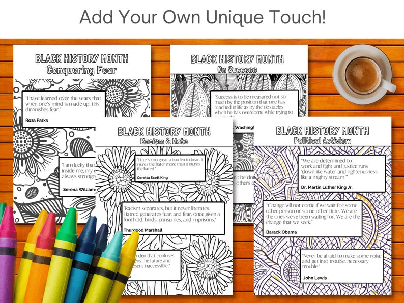 Black History Coloring Sheets and Famous Quotes From Black Month ...