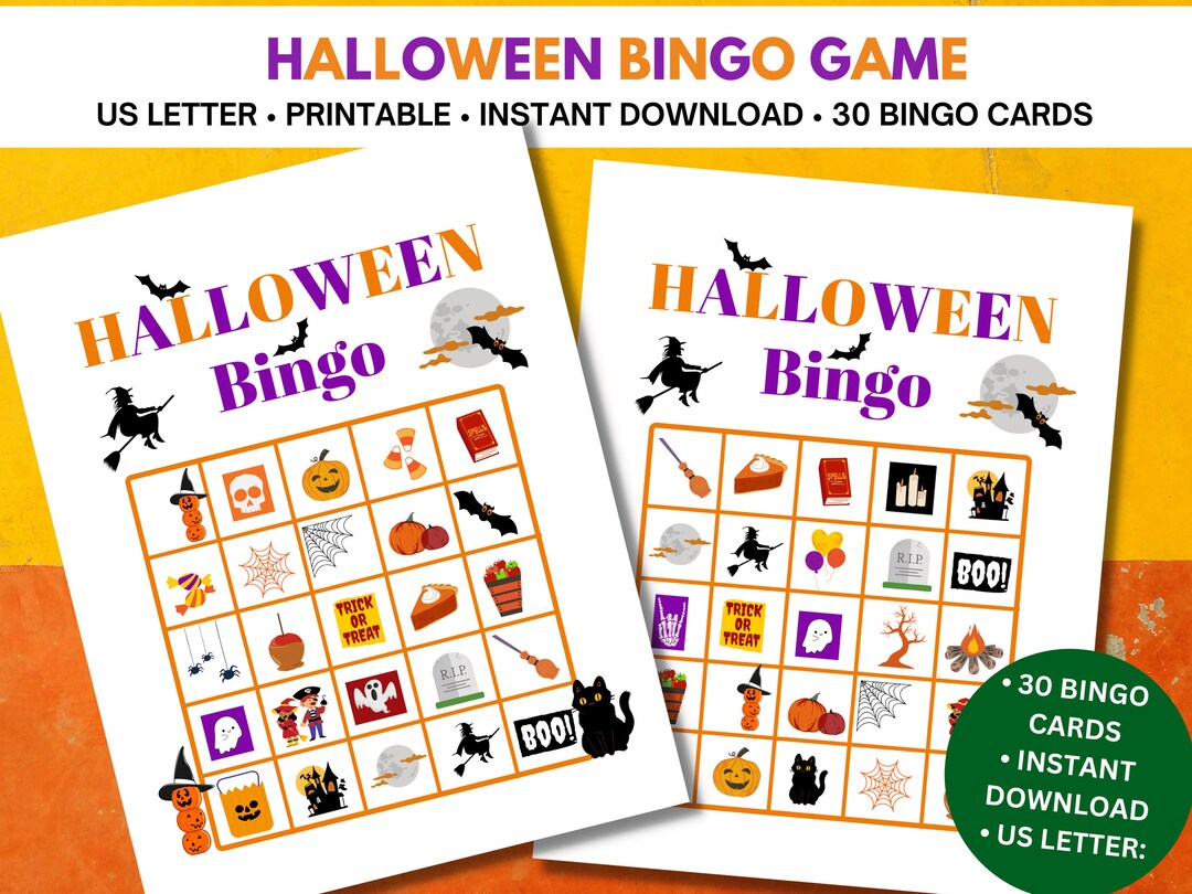 Spooktacular Halloween Bingo Game - Perfect for a Halloween Party ...