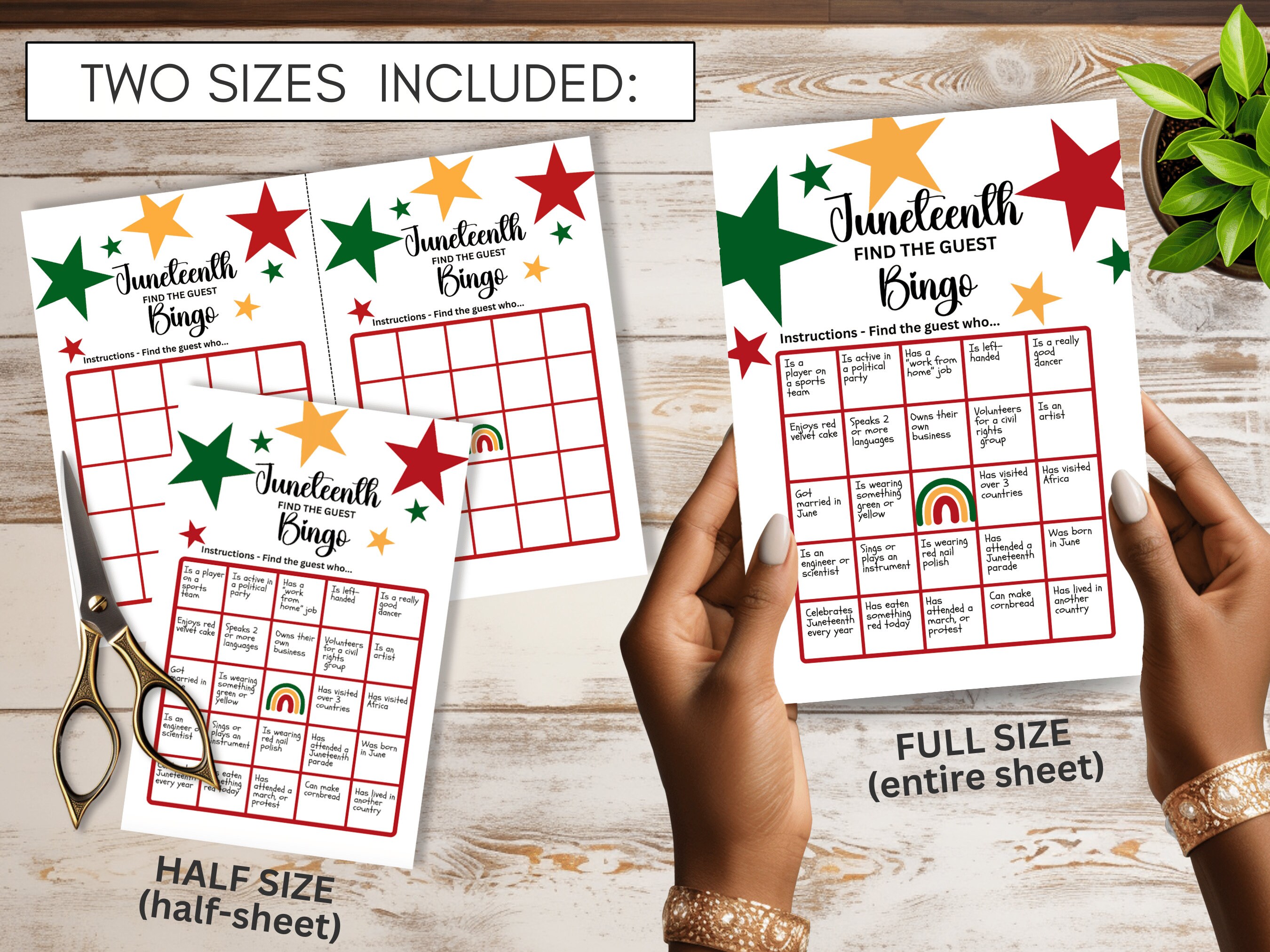 Juneteenth Find the Guest Bingo, Instant Download and Editable Canva ...
