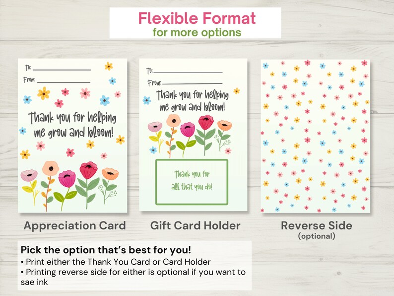 Editable Teacher Appreciation Week Gift Card Holder, Personalized End ...