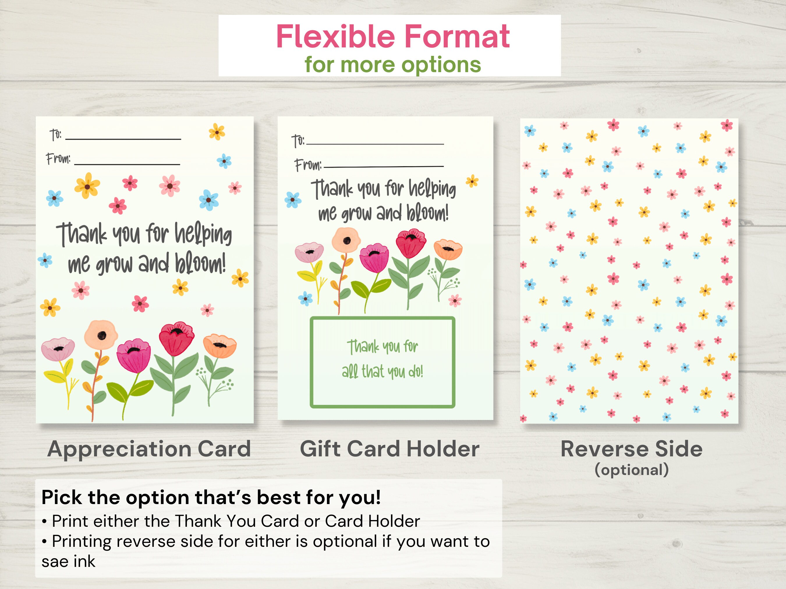 Editable Teacher Appreciation Week Gift Card Holder, Personalized End ...