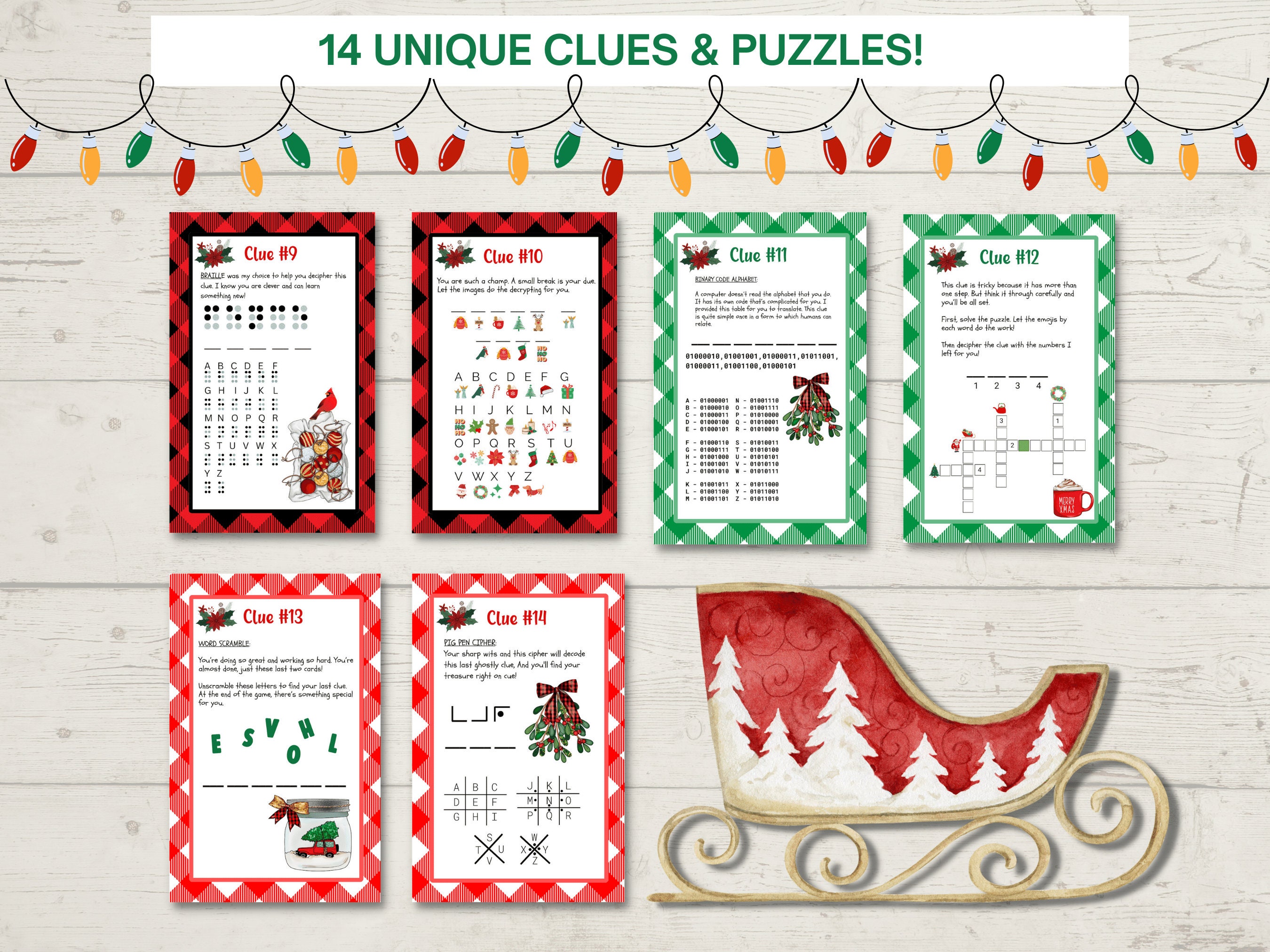 Outdoor Christmas Scavenger Hunt for Older Kids | Printable Treasure ...