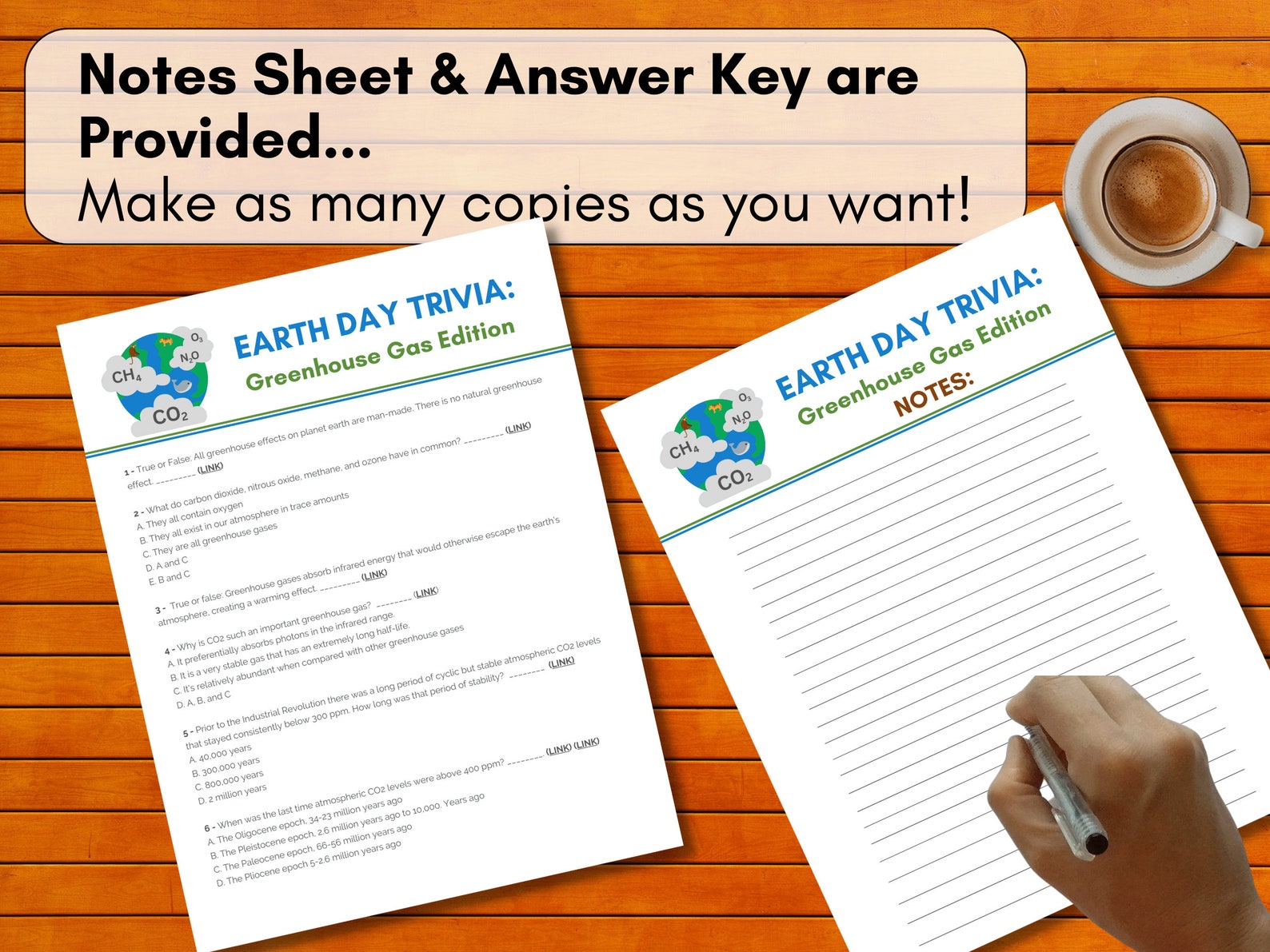 Earth Day Trivia Game Greenhouse Gases Climate Change Classroom Climate ...