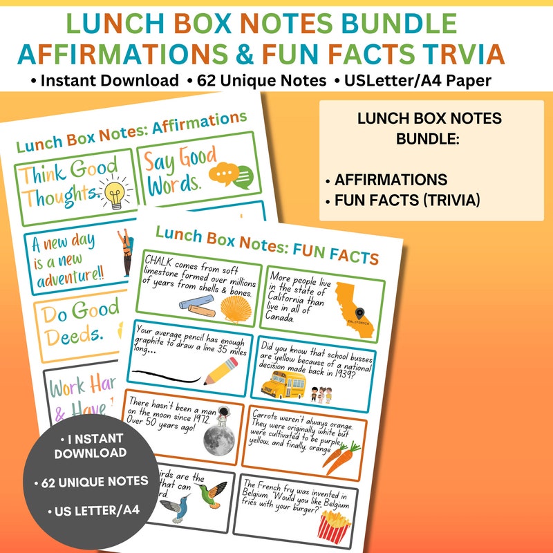 Lunch Box Cards - Etsy
