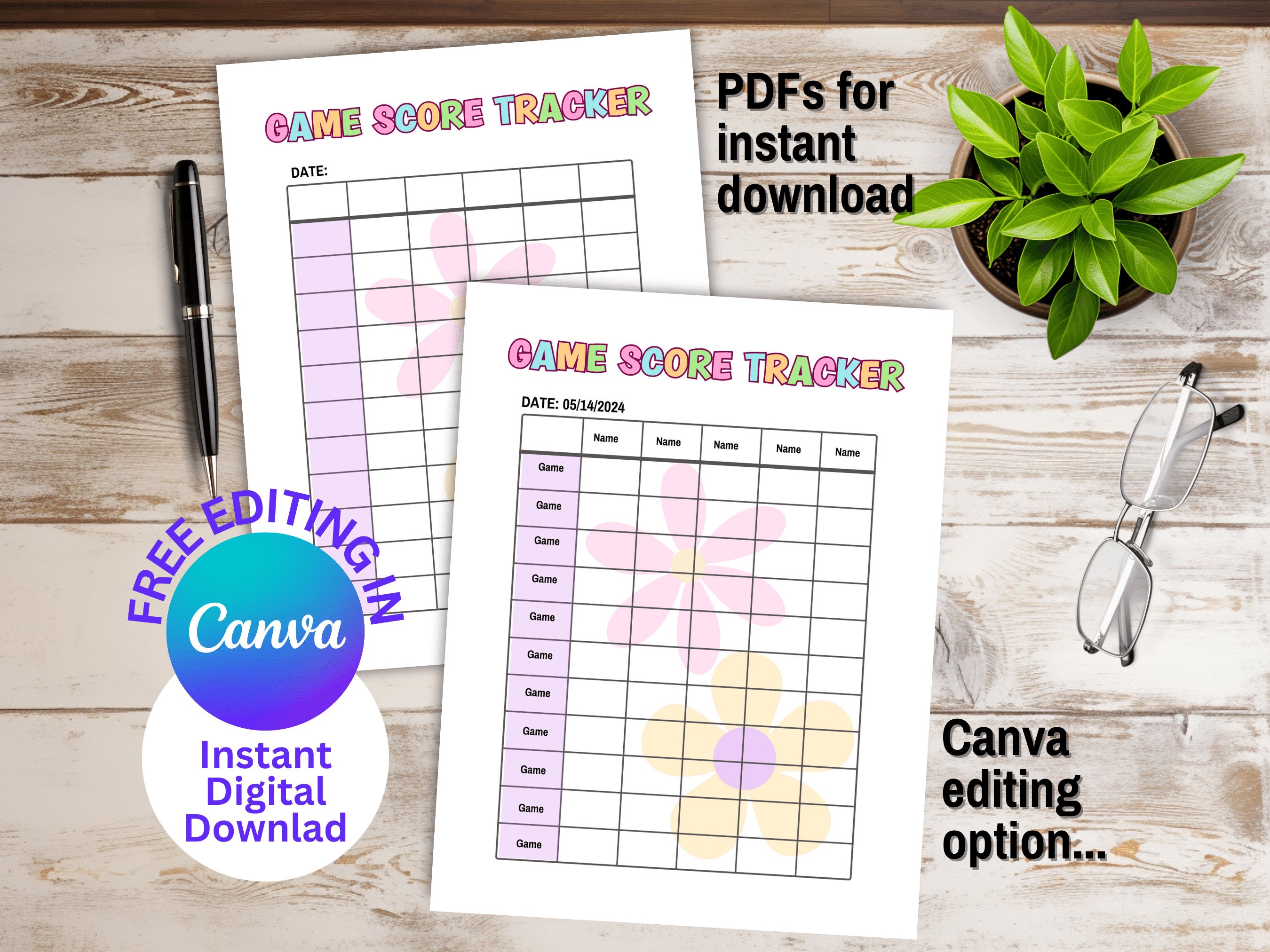 Game Score Tracker Perfect for Family Game Night, Has Seasonal Themes ...