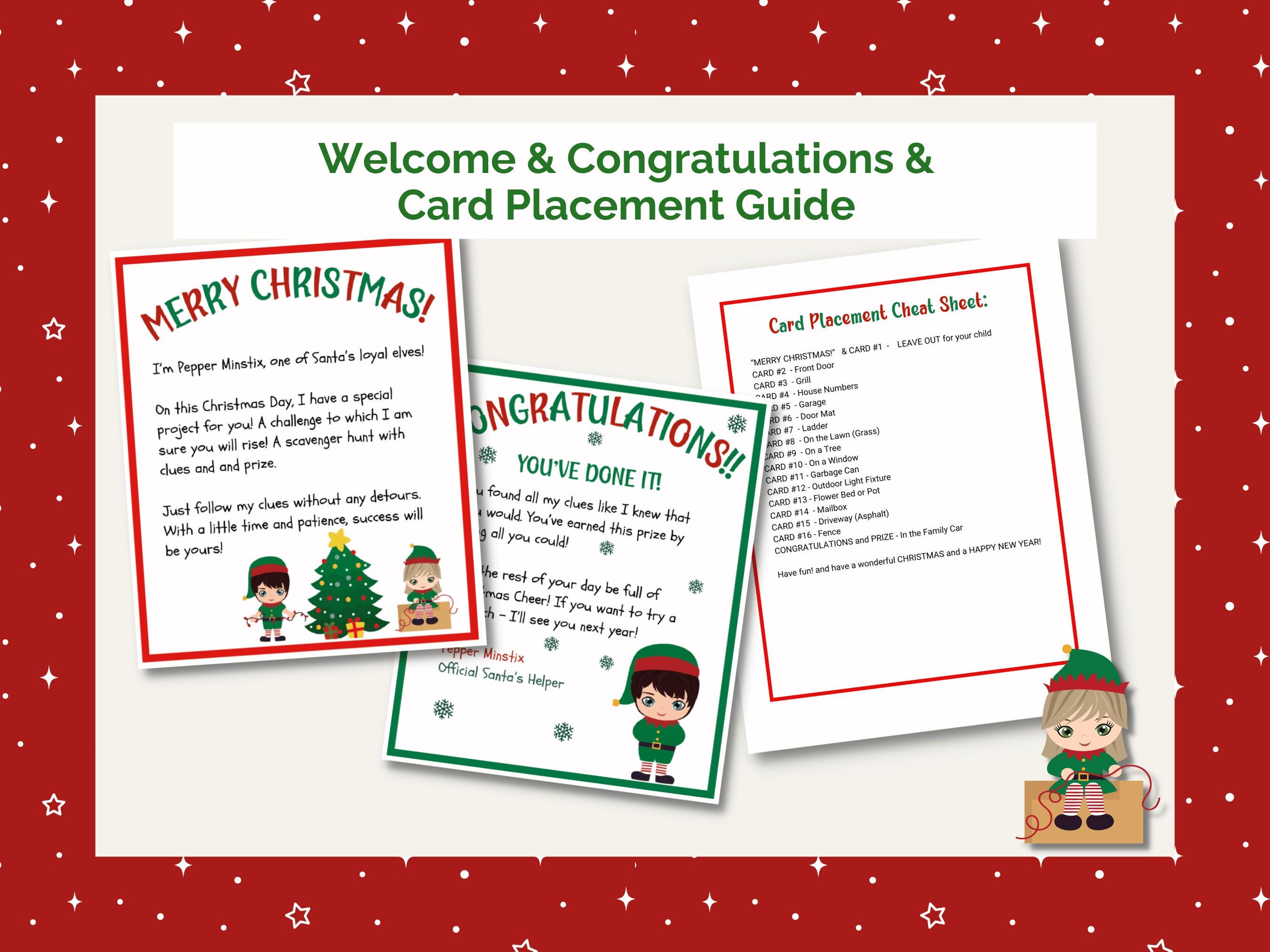 Outdoor Christmas Scavenger Hunt for Kids, Editable Printable Treasure ...