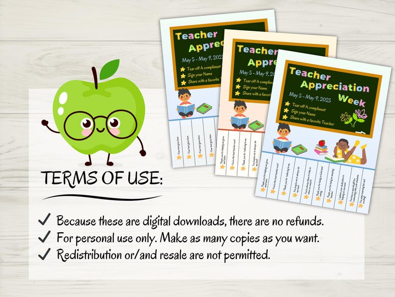 Editable Teacher Appreciation Week Tear-off Flyer, End of School Year ...