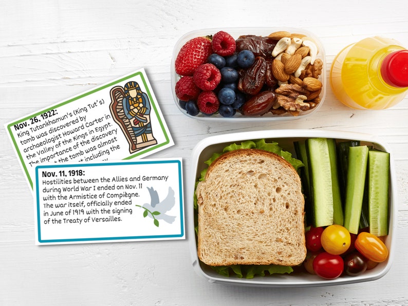 This Day in History Lunch Box Notes for Older Kids, Tweens, and Teens ...